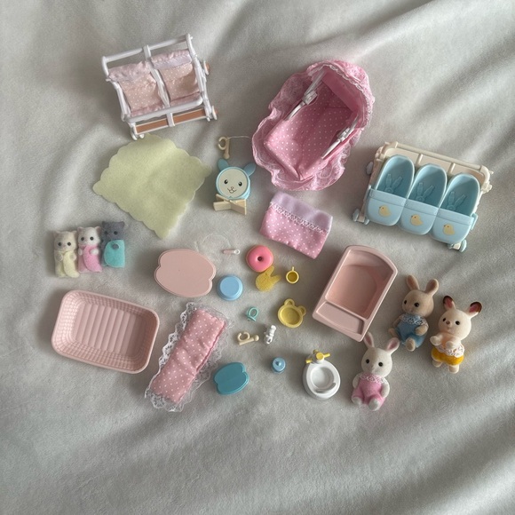 calico critters | Toys | Calico Critters Baby Kittens And Bunnies With ...